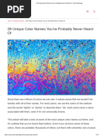Colors Without the Letter 'E' | PDF | Qualia | Color