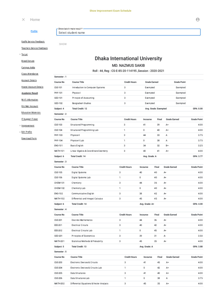 Students Portal - DIU-Dhaka International University | PDF