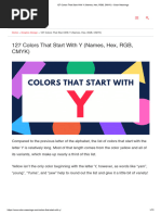 550 Color Names and Hex Codes List | PDF | Artistic Techniques | Color