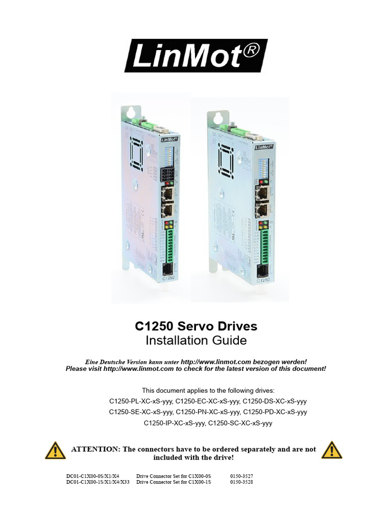 Guia Instalacion Linmot Servo C1250 | PDF