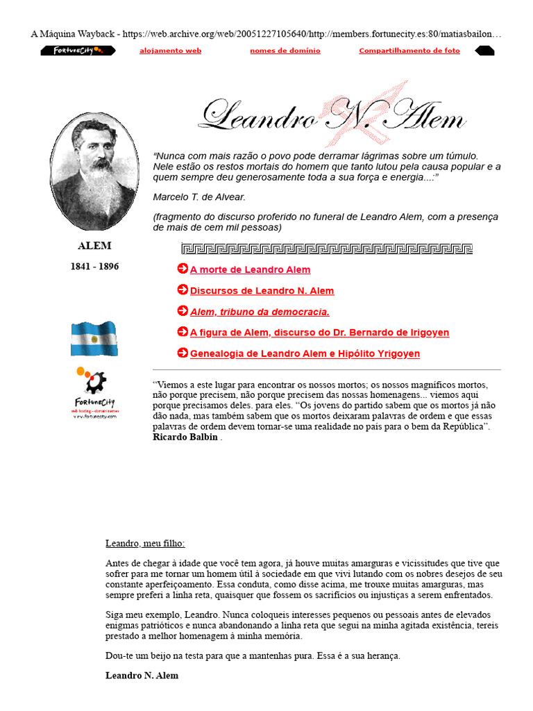Vida y legado de Leandro Alem | PDF | Argentina