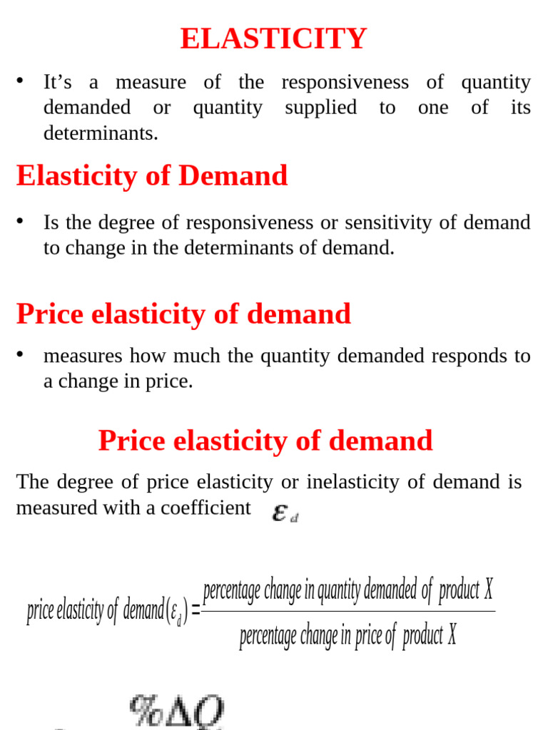 Elasticity Presentation | PDF