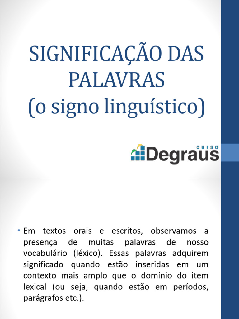 Significacao Das Palavras | PDF