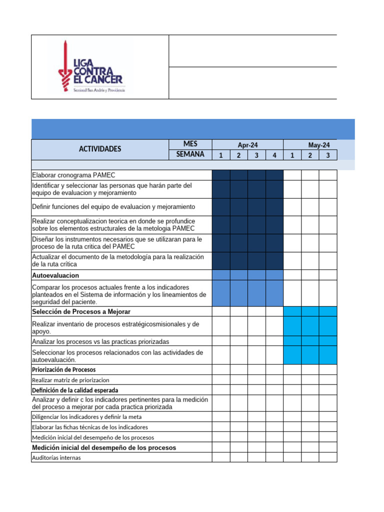 Ruta Critica Pamec 2024 | PDF