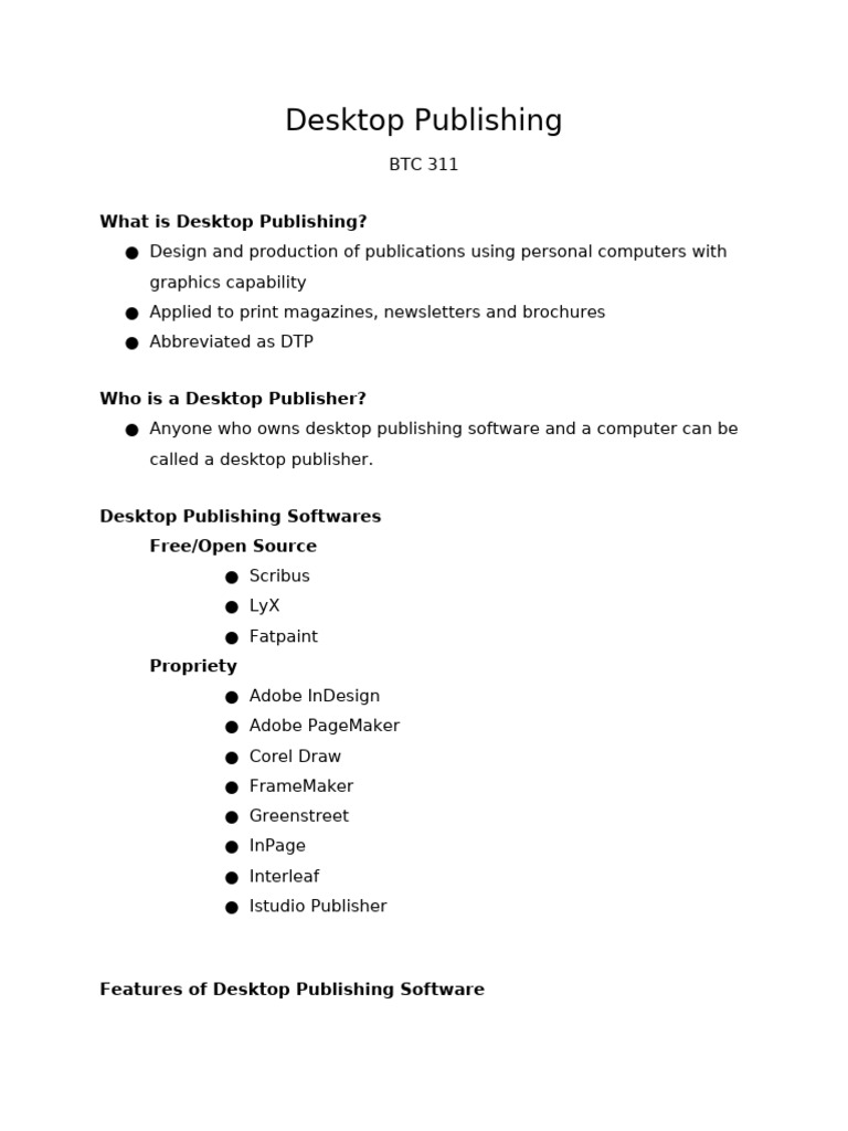 Introto Desktop Publishing | PDF