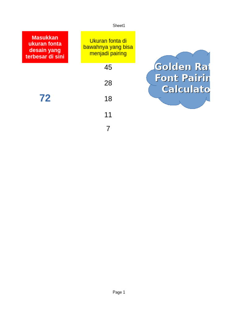 Golden Ratio Font Pairing Calculator | PDF