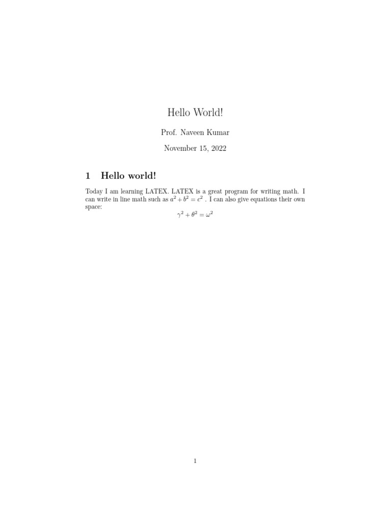 Print Hello World | PDF