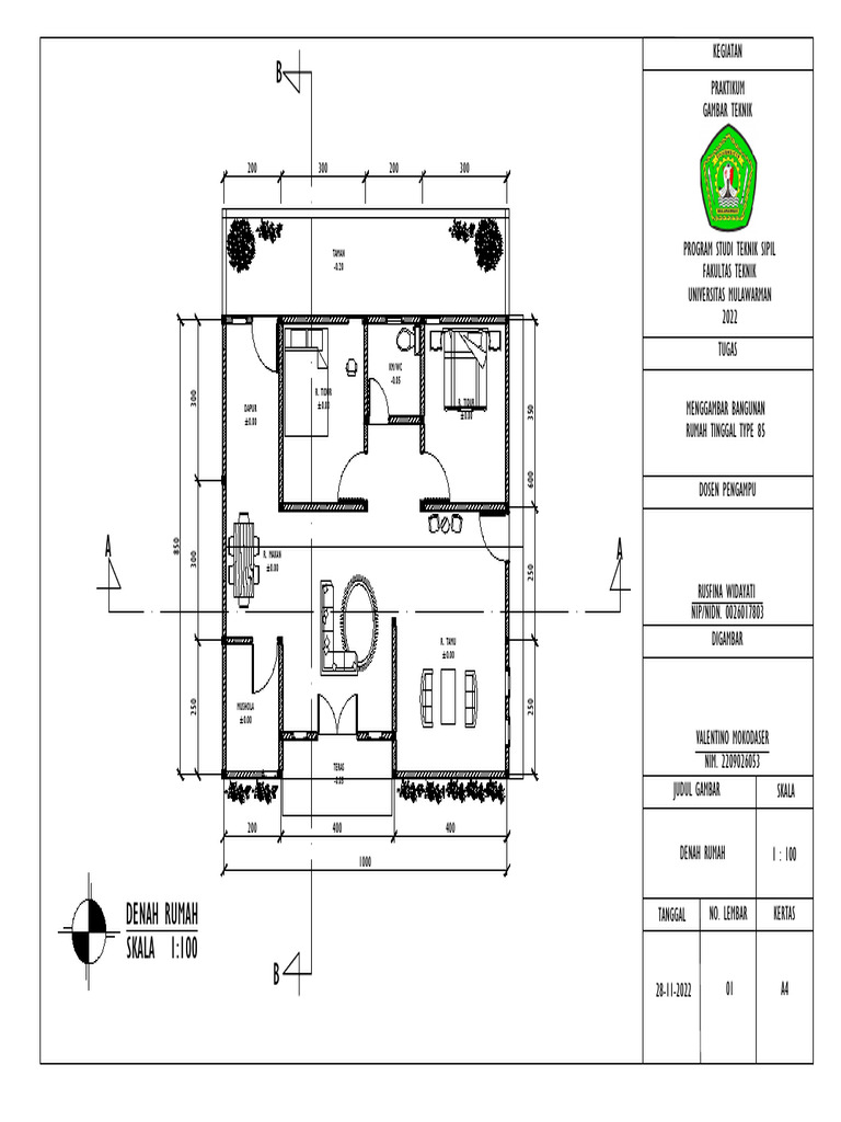 Denah Rumah Type 85 | PDF