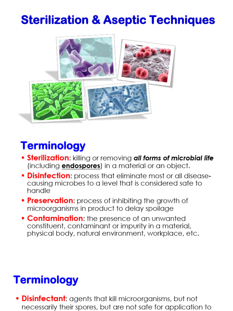 Sterilization And Aseptic Techniques Pdf