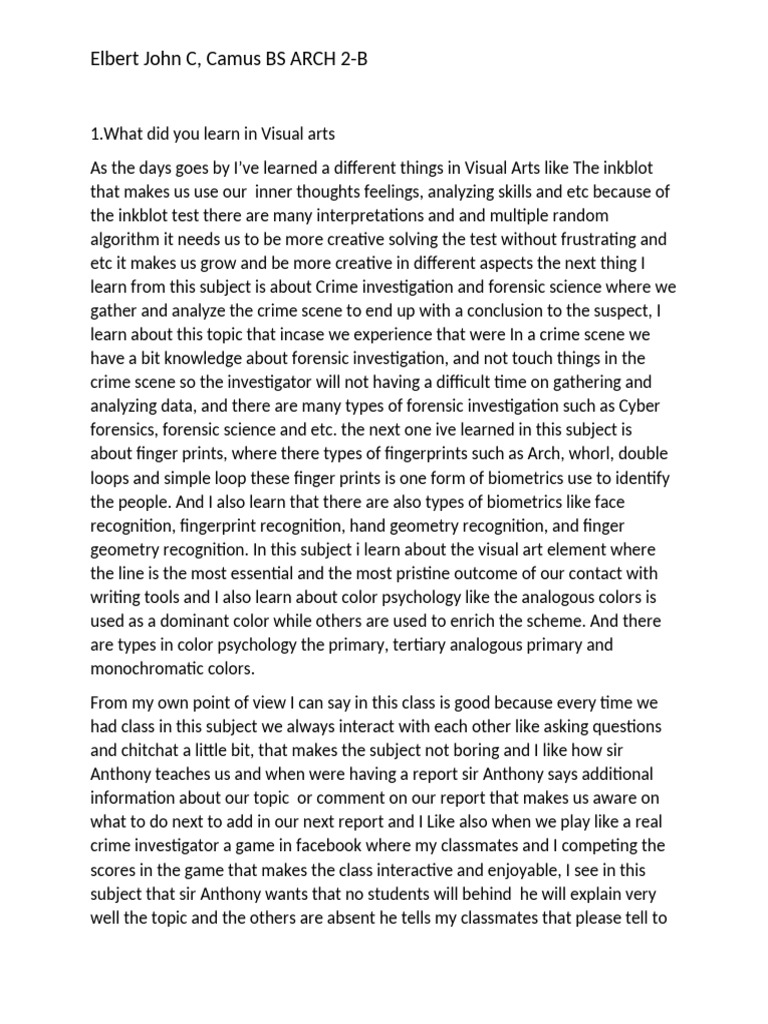 Elbert Camus Finals | PDF