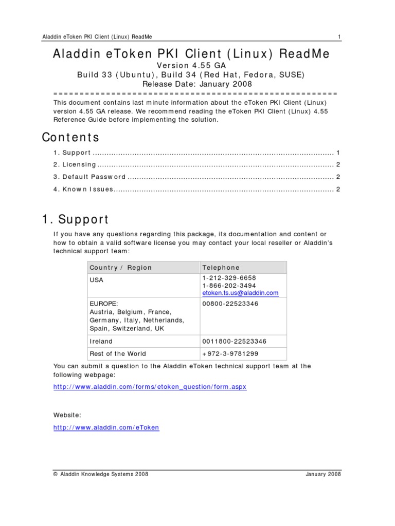 Etoken PKI Client 4 55 Linux README | PDF | Linux | Desktop Environment