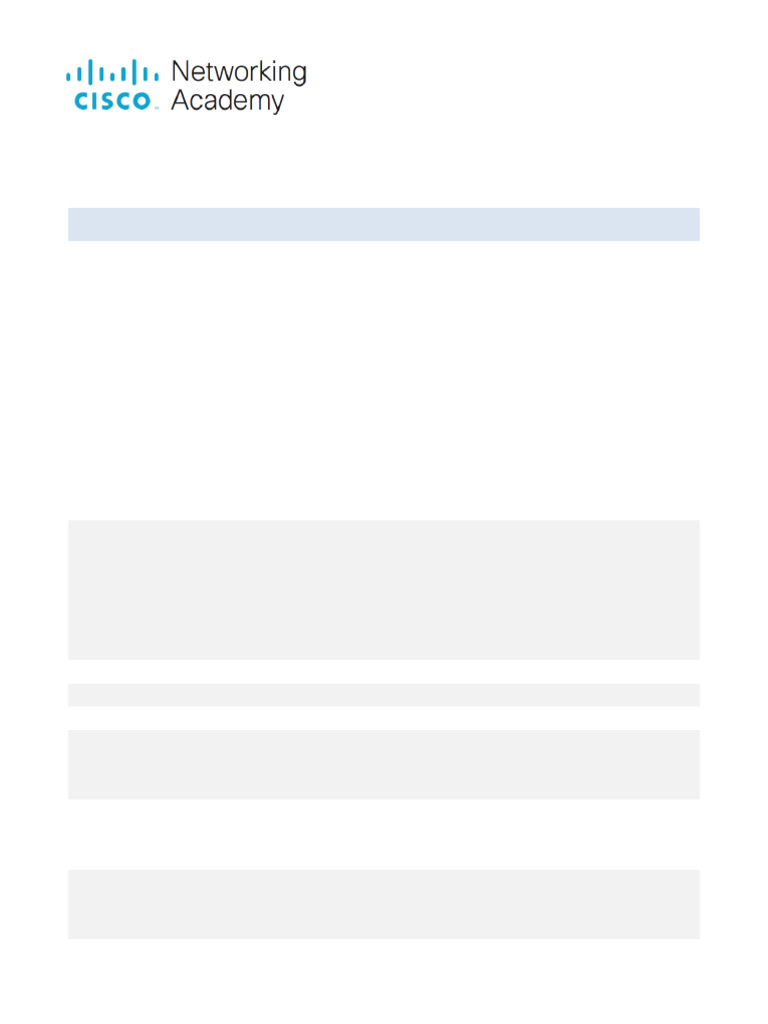 17.8.3 Packet Tracer - Troubleshooting Challenge | PDF