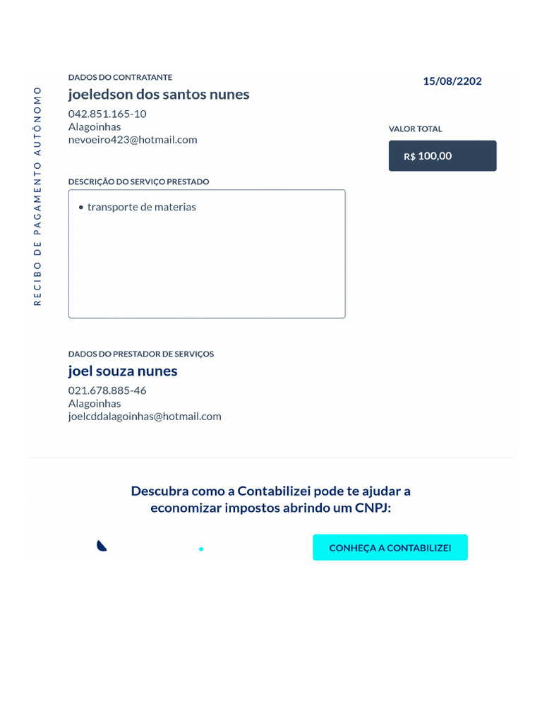 Joel Recibo Rpa | PDF