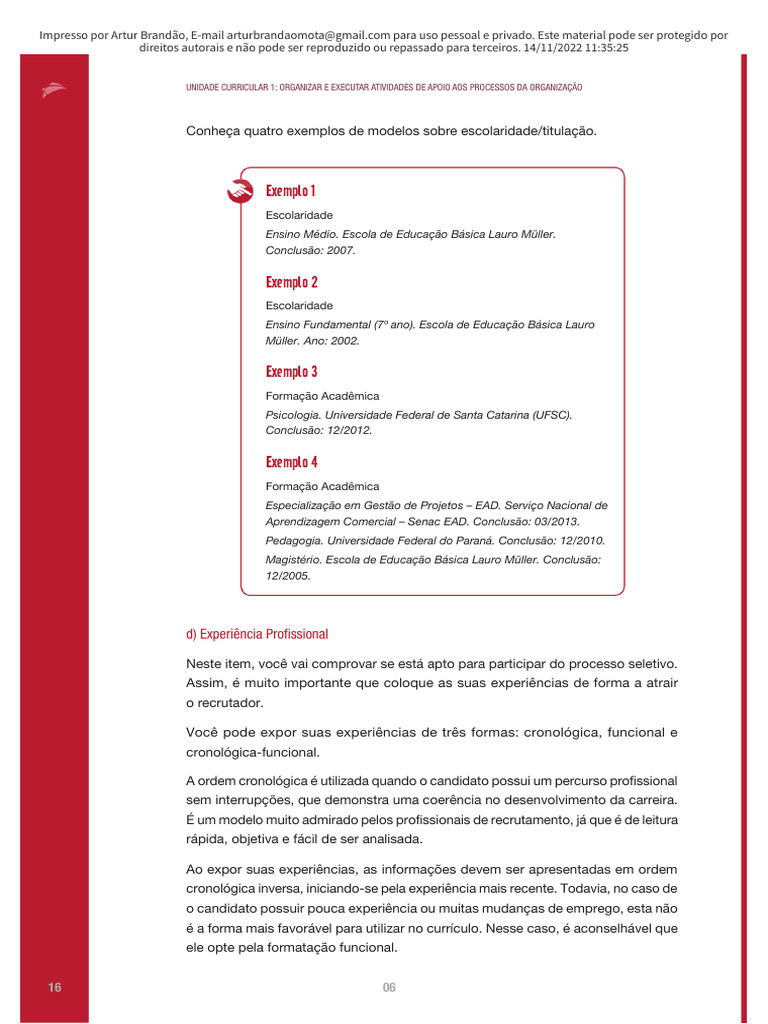 UC1 - AULA1 - Planejamento de Carreira - Mundo Do Trabalho 02 | PDF