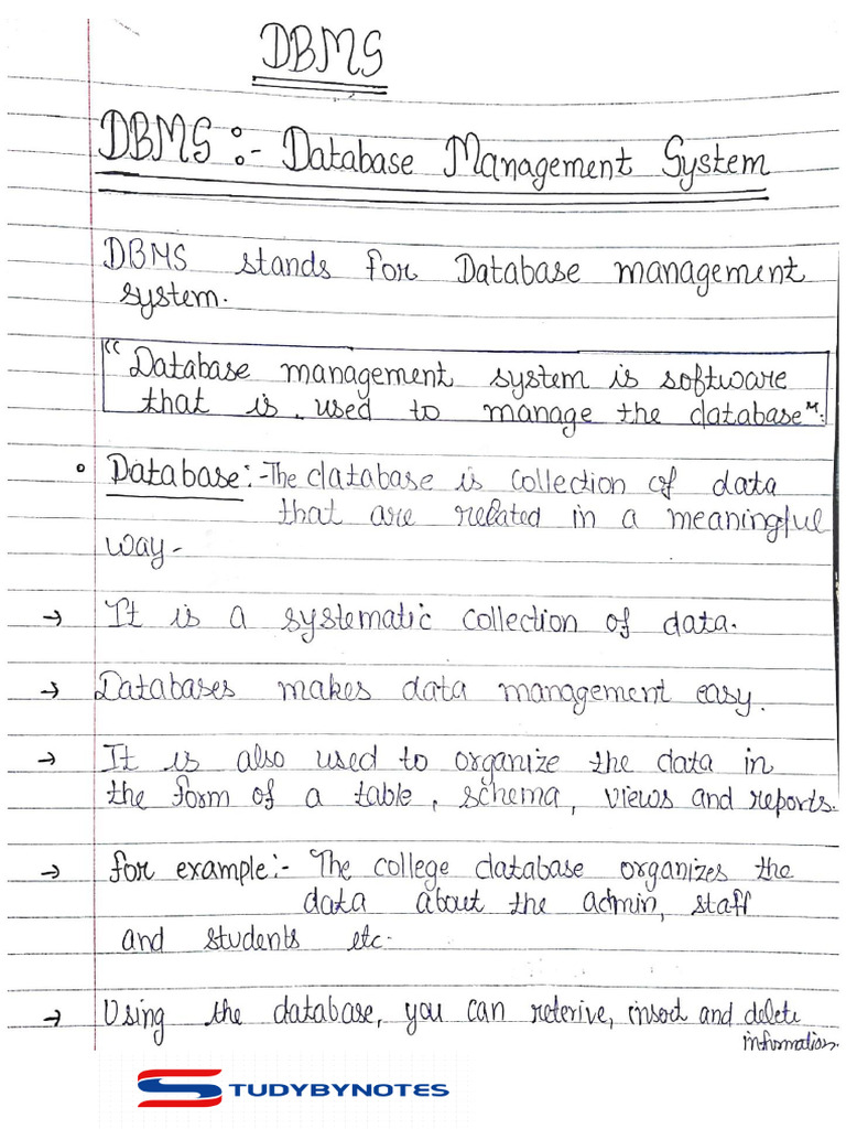 Introduction to Dbms | PDF