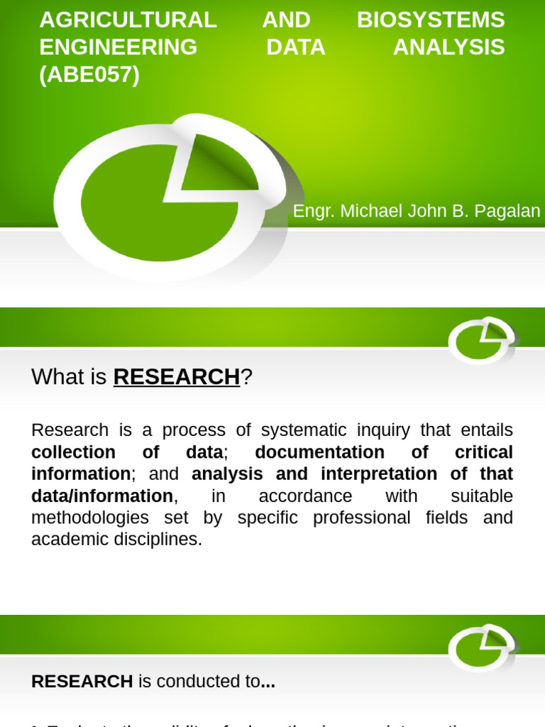 Agricultural and Biosystems Engineering Data Analysis.pptx l1 | PDF