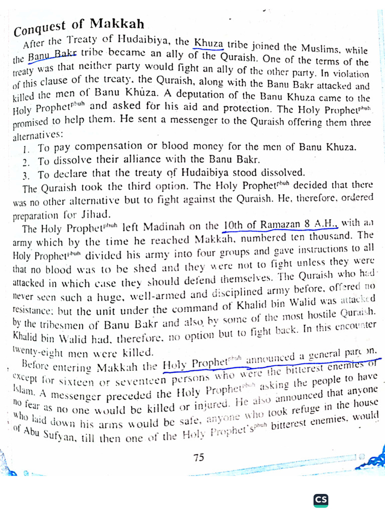 Conquest of Makkah (Notes) | PDF