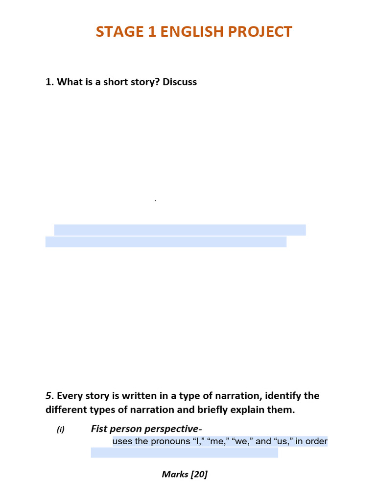 Stage 1 Grade 8 English | PDF | Narration | Plot (Narrative)