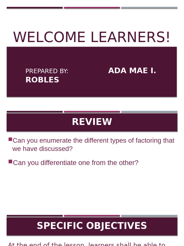 9 - PPT - Problem Solving Involving Factors of Polynomials | PDF