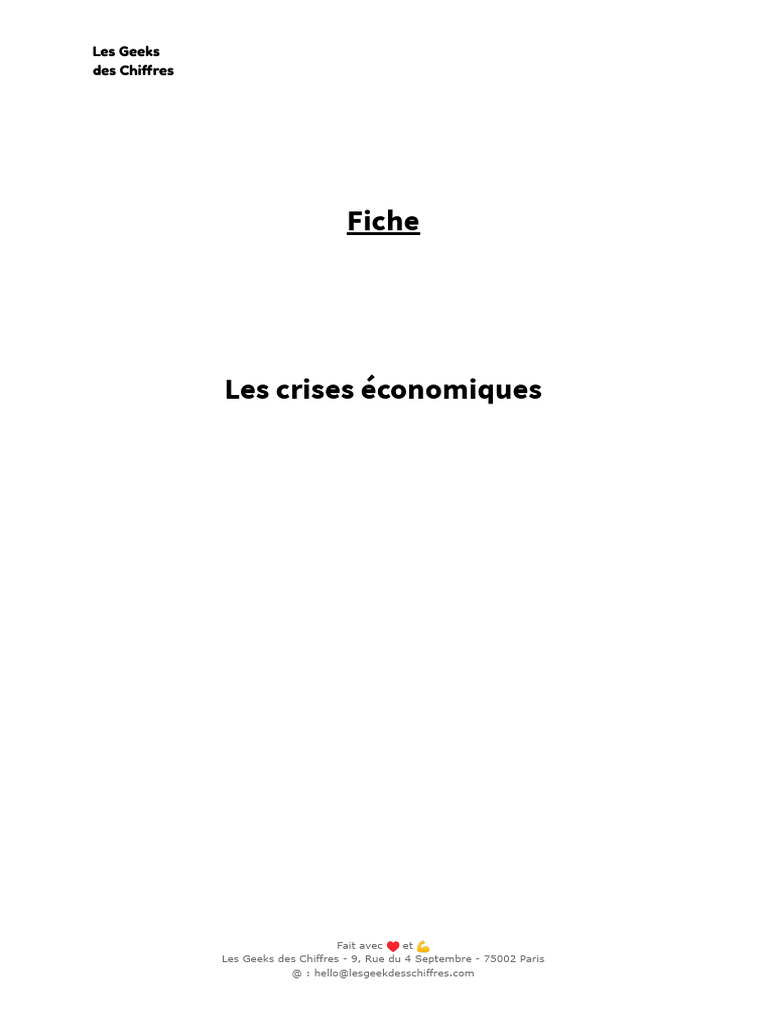 2 Fiche Des Crises Économiques | PDF
