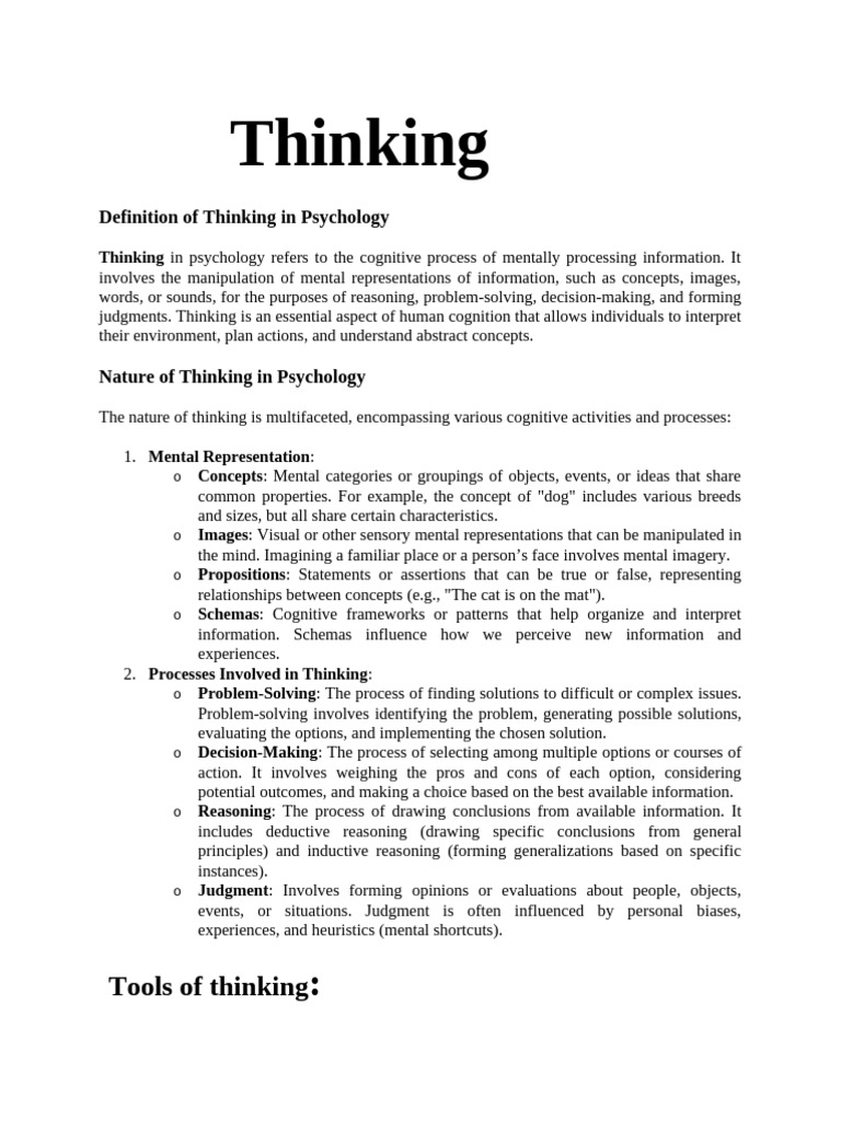 Thinking | PDF