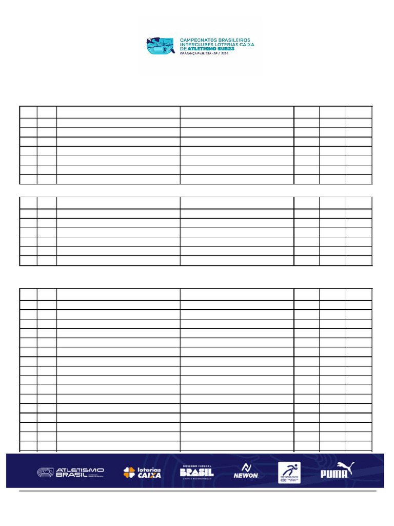 Start List - 1 ª Etapa | PDF