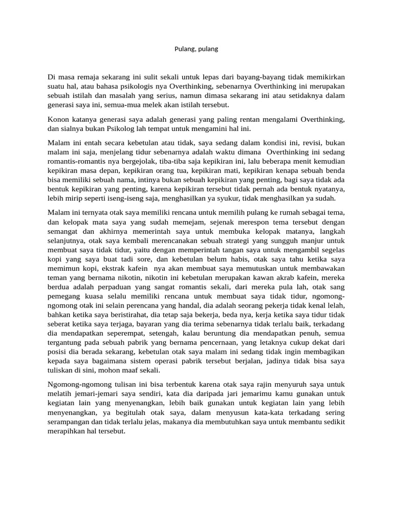 Pulang, Pulang | PDF