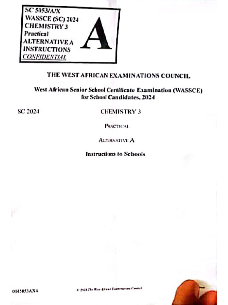 2024 chemistry practical specimen | PDF