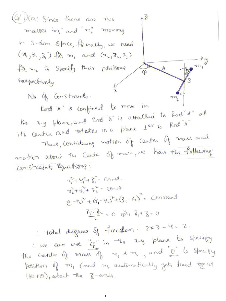 Phy101 2022-23s1 Midsem Solutions | PDF