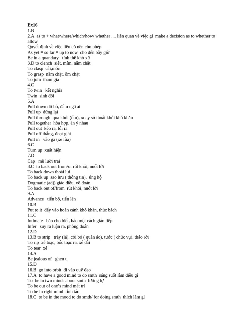 Ex 16 MCQ | PDF