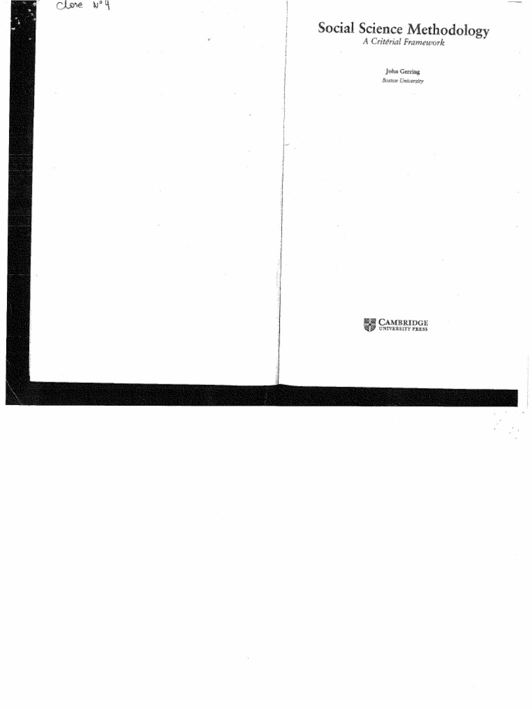 Gerring 2001 - Cap 9 Methods | PDF