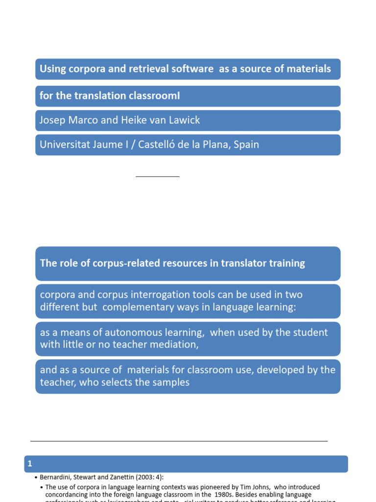 Corpus Use and Translating | PDF