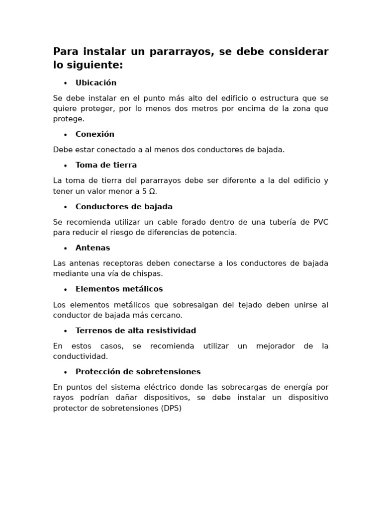 pararrayos | PDF