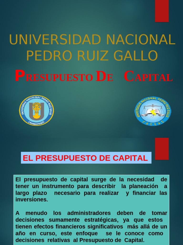 Presupuesto de Capital | PDF