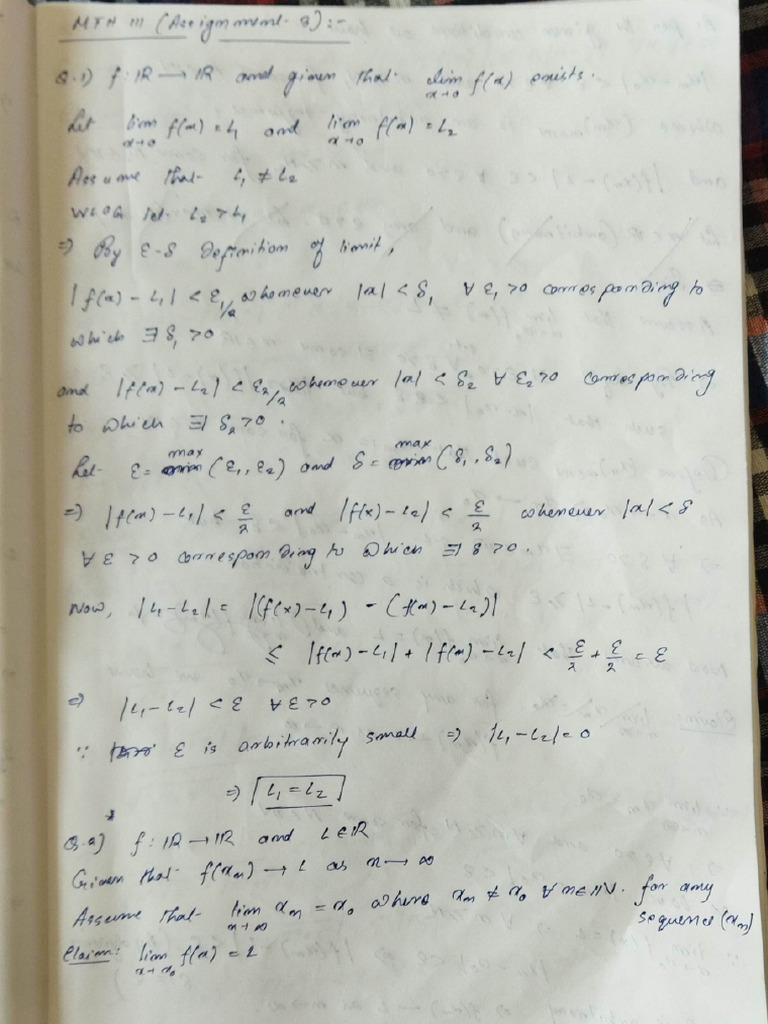 MTH 111 (Assignment 3 Solution) | PDF