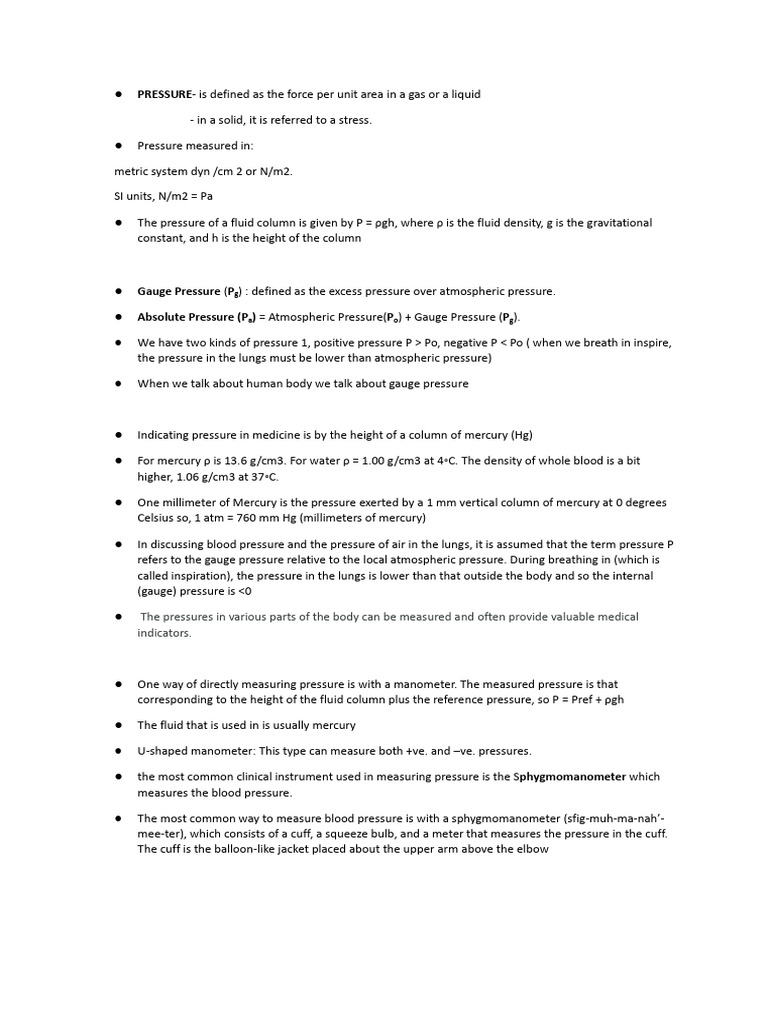 Pressure Pdf