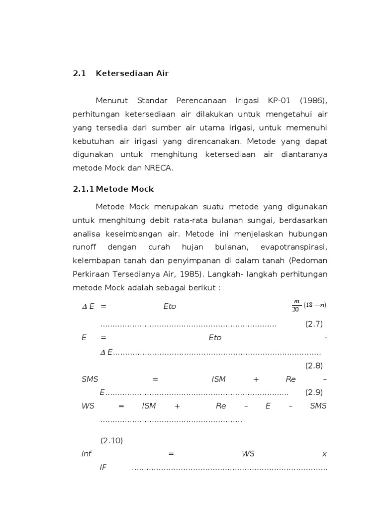 Teori Mock Dan NRECA | PDF