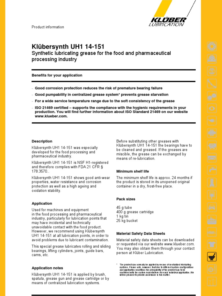 Klubersynth UH1 14-151 | PDF | Bearing (Mechanical) | Nature