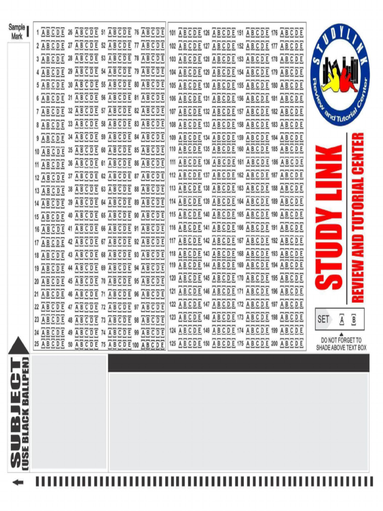 LET Answer Sheet | PDF