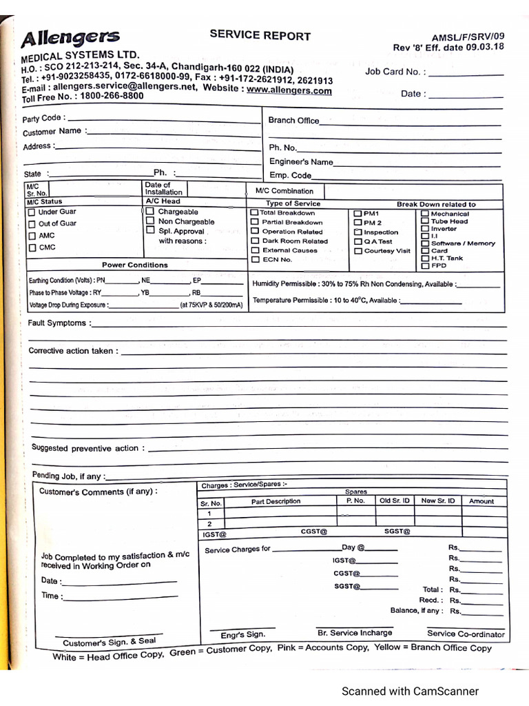 Allengers Service Report | PDF