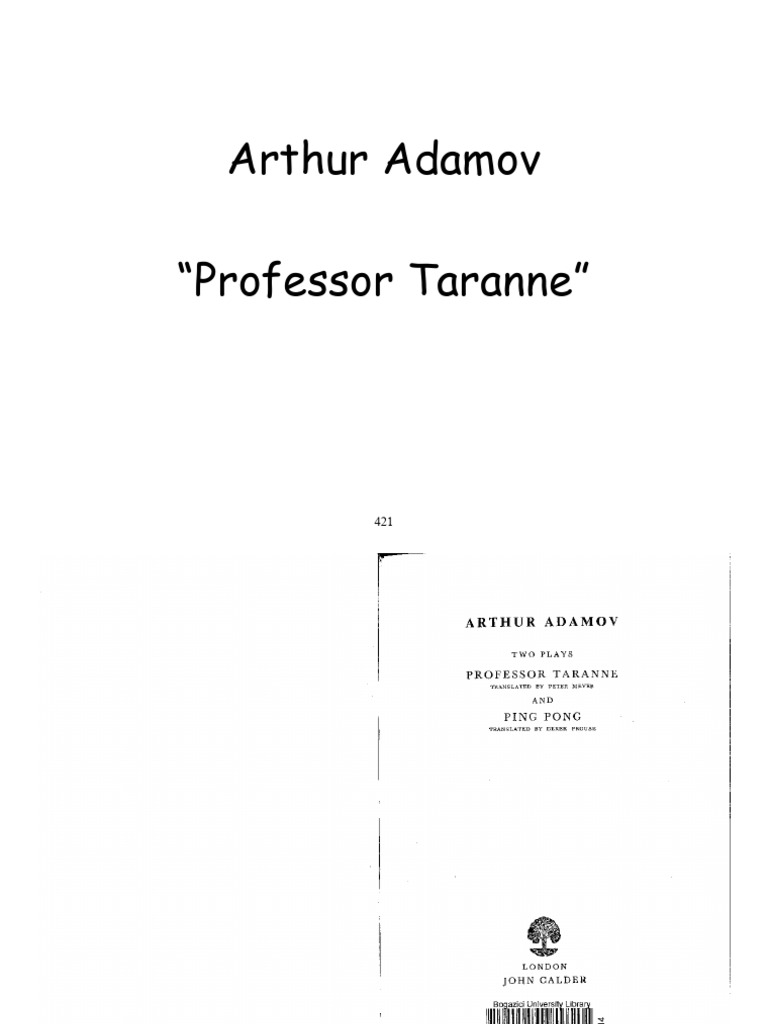 Professor Taranne | PDF