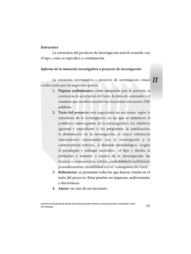 Estructura Del Proyecto - Manual UPEL Octubre 2022 | PDF