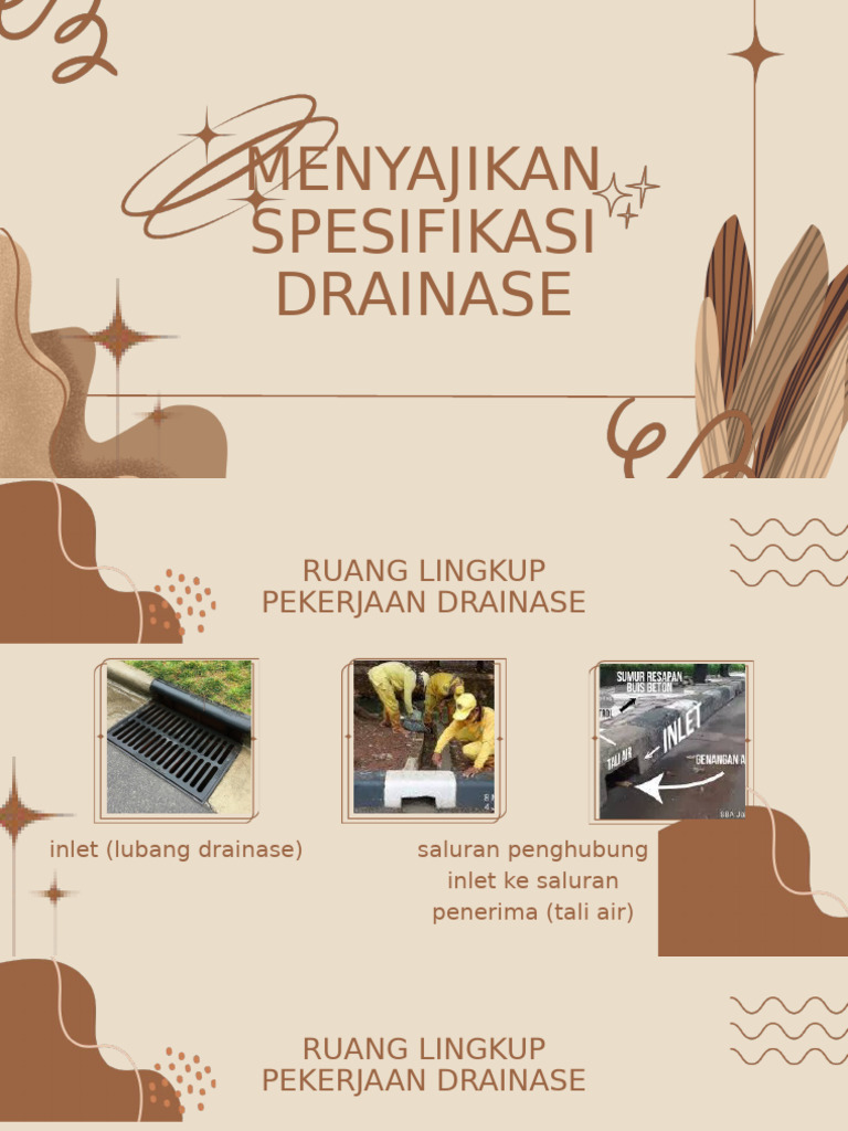 Menyajikan Spesifikasi Drainase | PDF