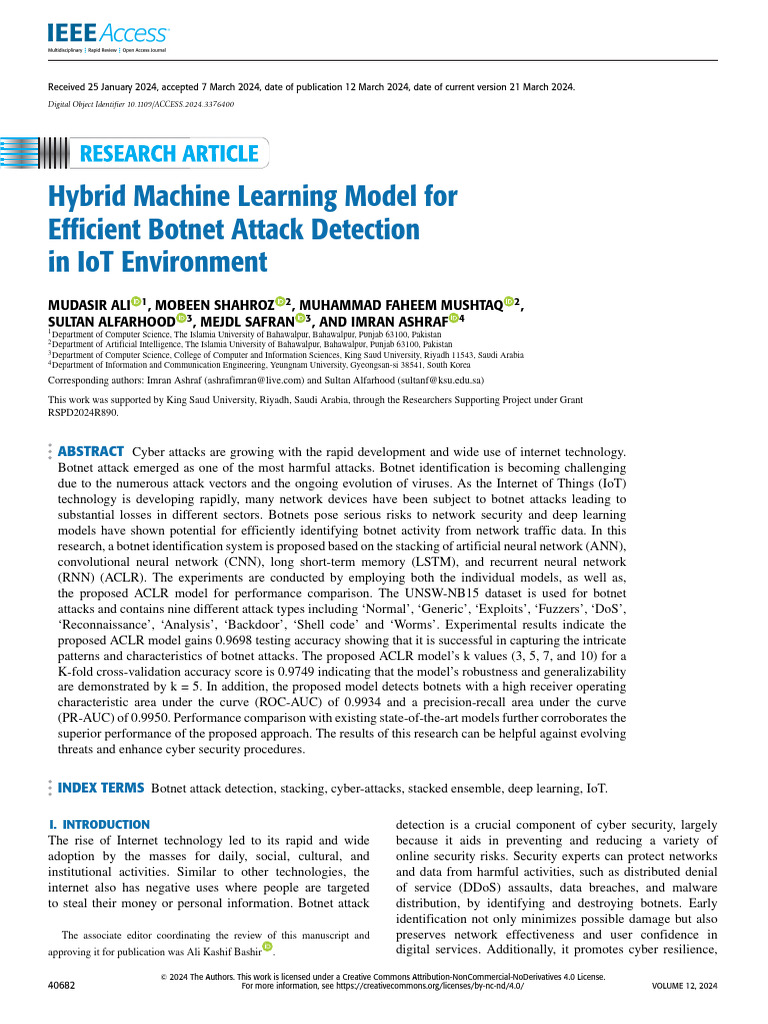 BPY - AIML - 2404-Hybrid Machine Learning Model For Efficient Botnet ... BPY - AIML - 2404-Hybrid Machine Learning Model For Efficient Botnet ...