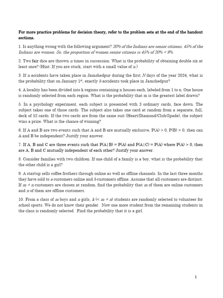 Practice Problems | PDF