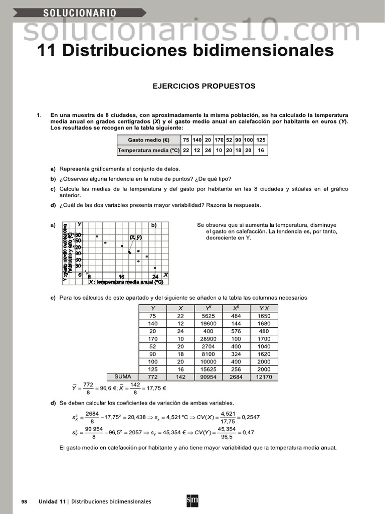 Tema 11 Estadistica Bidimensional | PDF