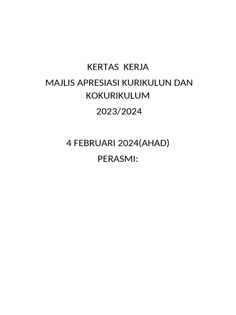 Kertas Kerja Hac 2024 - Terkini | PDF