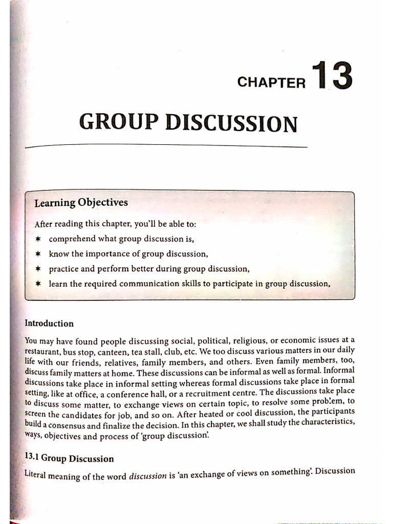 Group Discussion | PDF