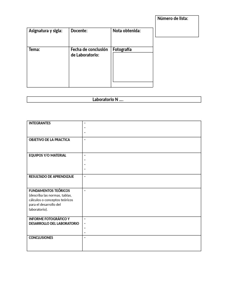 Formato de Laboratorio | PDF