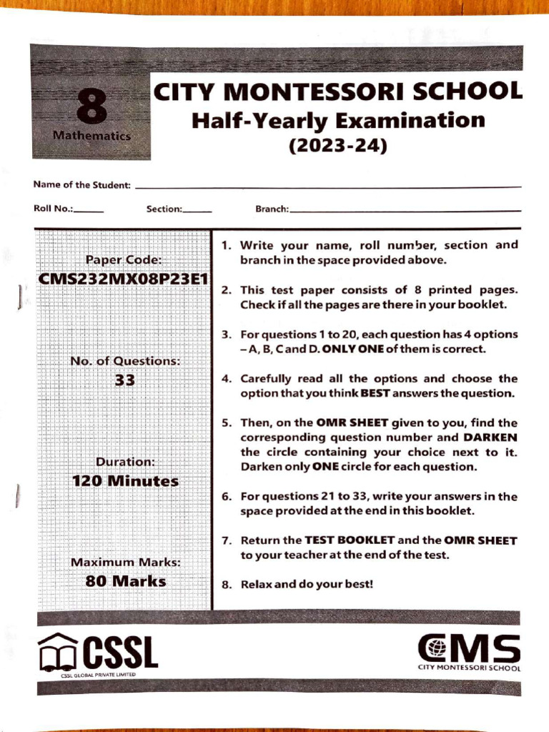 8th Mathematics | PDF